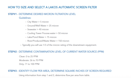 Self-Cleaning Screen Filters - LAKOS Filtration Solutions